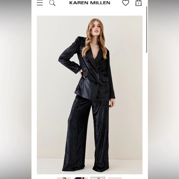 Karen Millen | Pants & Jumpsuits | Karen Millen Velvet Suit Pants In ...